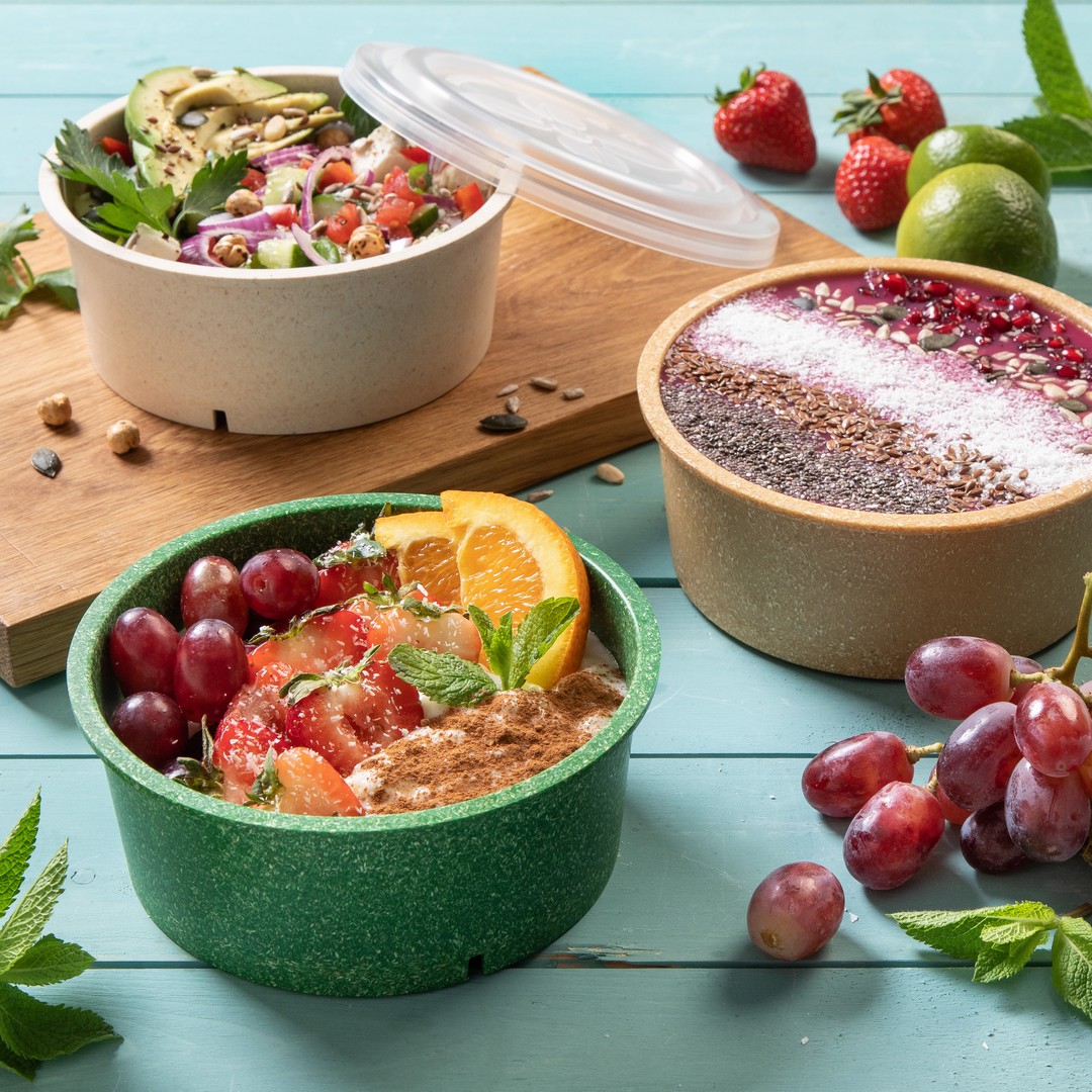 Eco-friendly reusable bowls for restaurants and take-away